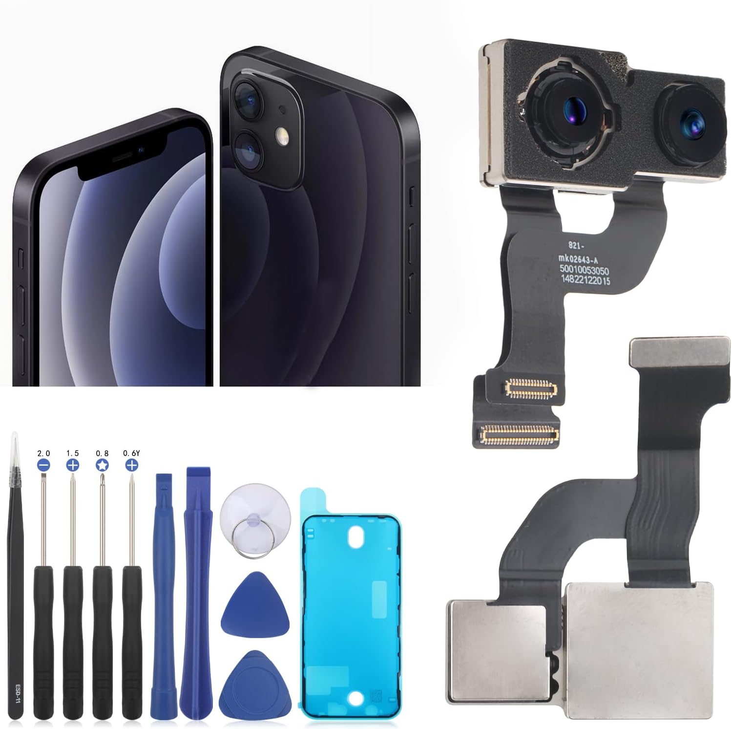 Amazon.com: Main Rear Camera for iPhone 12 Module 12MP Camera ...