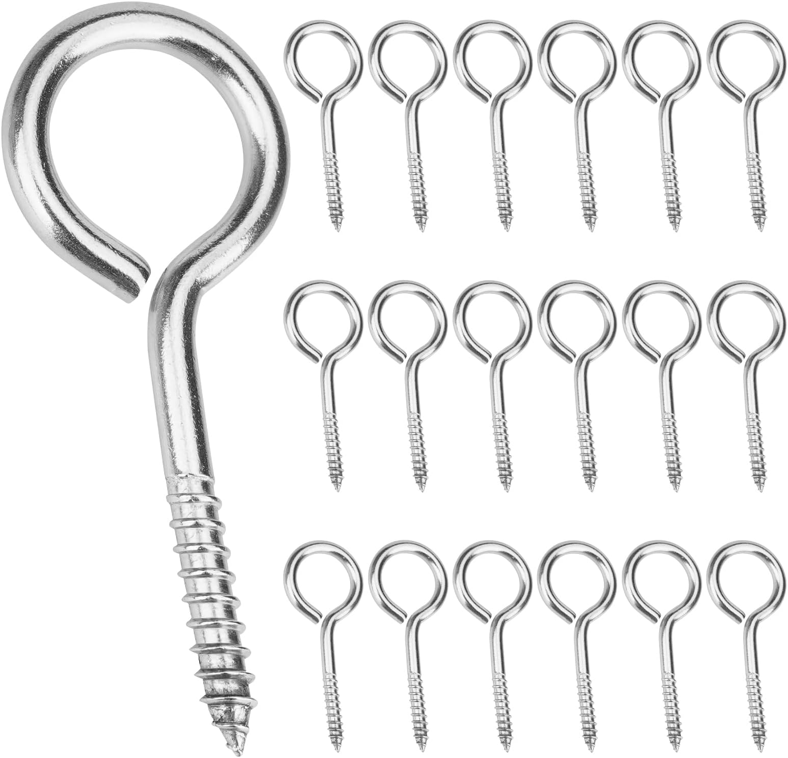 Eye Hooks Screw In 304 Stainless Steel Eye Screws Lifting Eye Bolts M3 ...