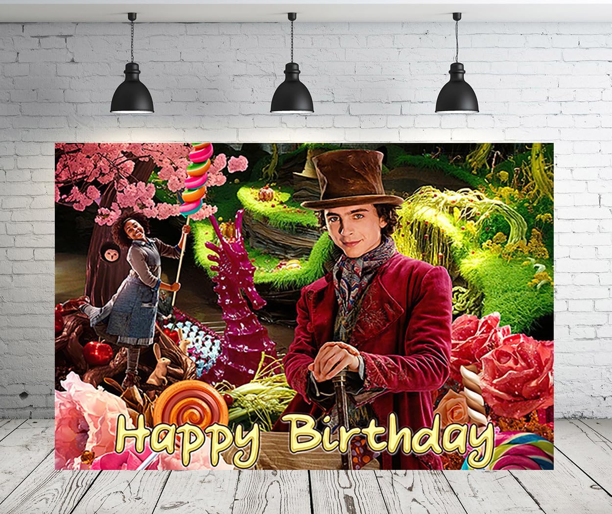 Amazon.com : Chocolate Factory Backdrop 5x3ft Willy Wonka Photo ...