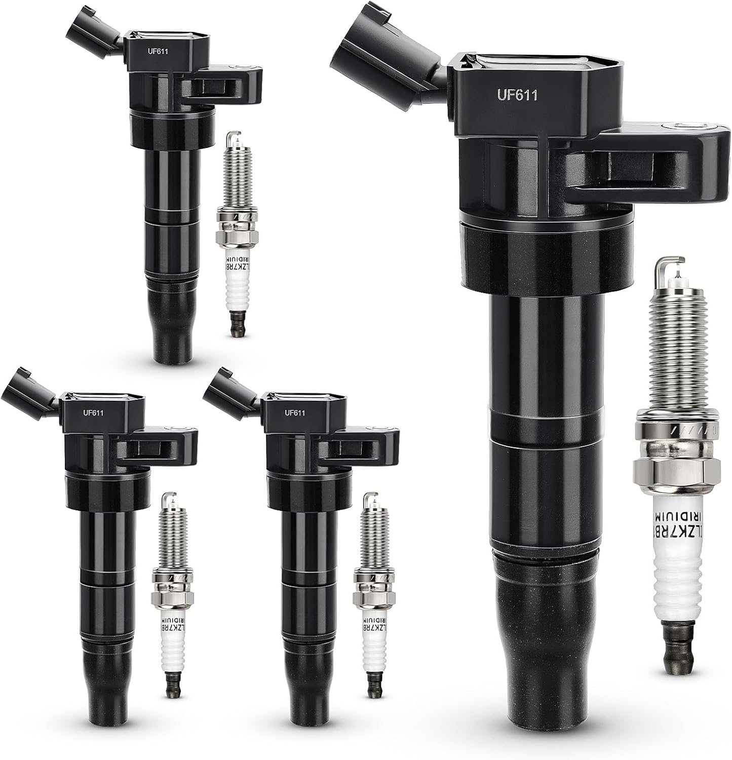 Amazon.com: UF611 Ignition Coil & XP6203 Double Iridium Spark Plug ...