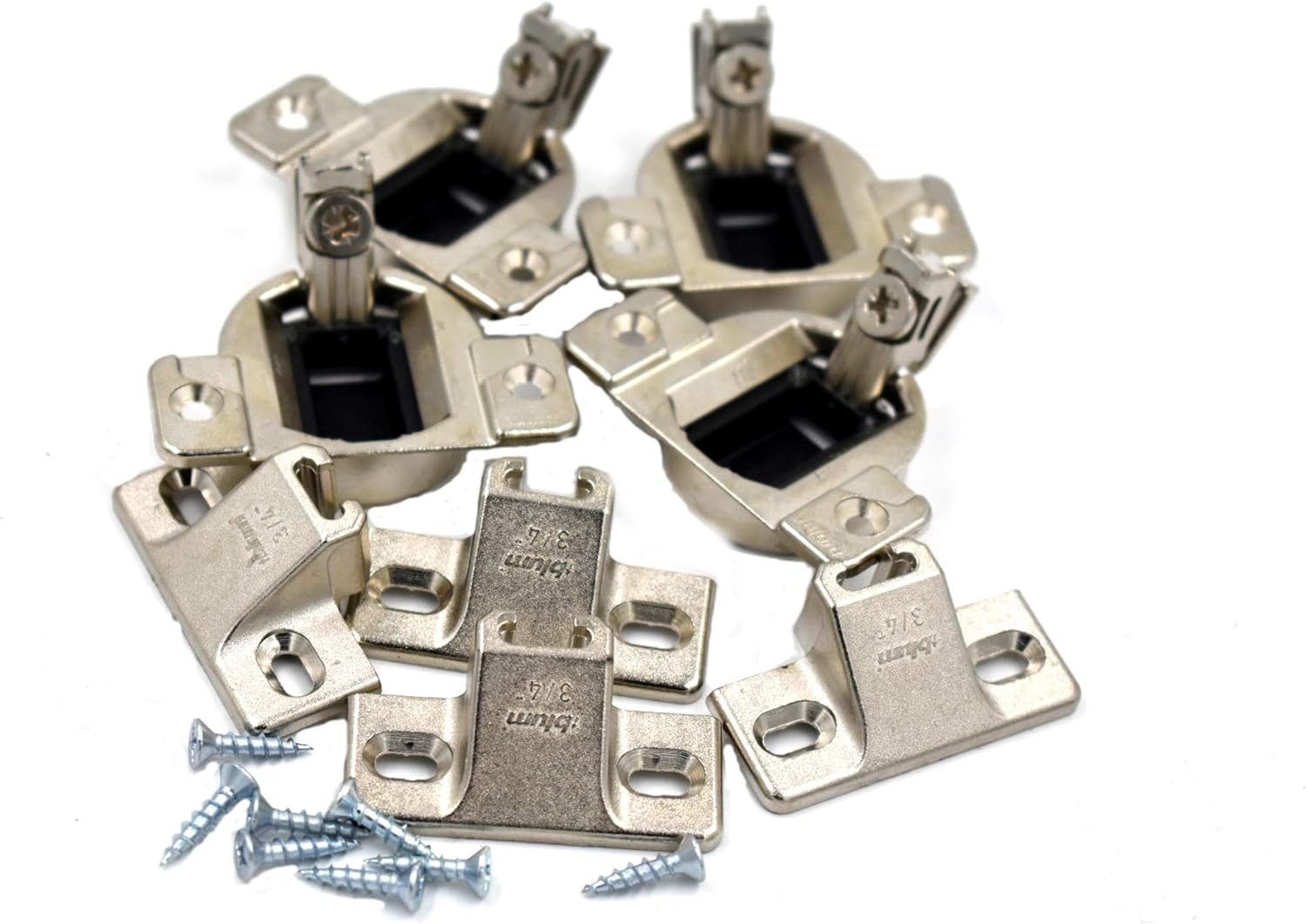 Compact 33 Hinges, Face Frame, 3/4 OL, with face plate - 2 Pairs (4 pcs ...
