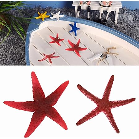 Amazon.com: Cobee® Realistic Starfish Aquarium Ornament, 4 Pieces Resin ...