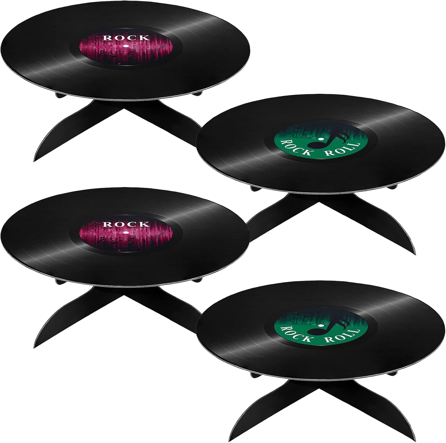 Amazon.com | Peryiter 4 Pcs 1950's Rock Music Party Decorations 12 Inch ...