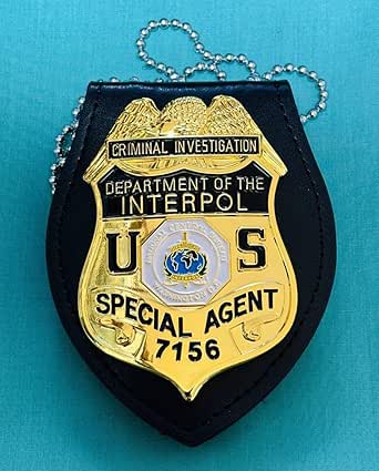 Amazon.co.jp: Police Badge DEPARTMENT OF THE INTERPOL Replica American ...