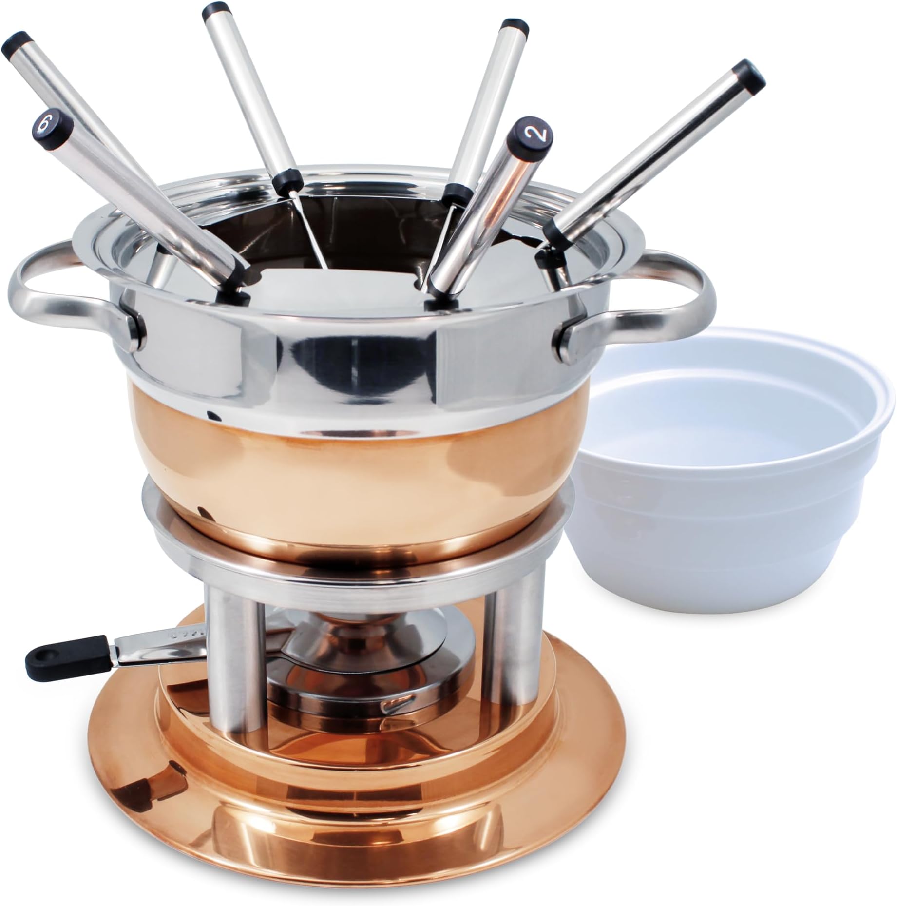 Amazon.com: Swissmar Lausanne 11 Piece Copper Plated Fondue Set : Home ...