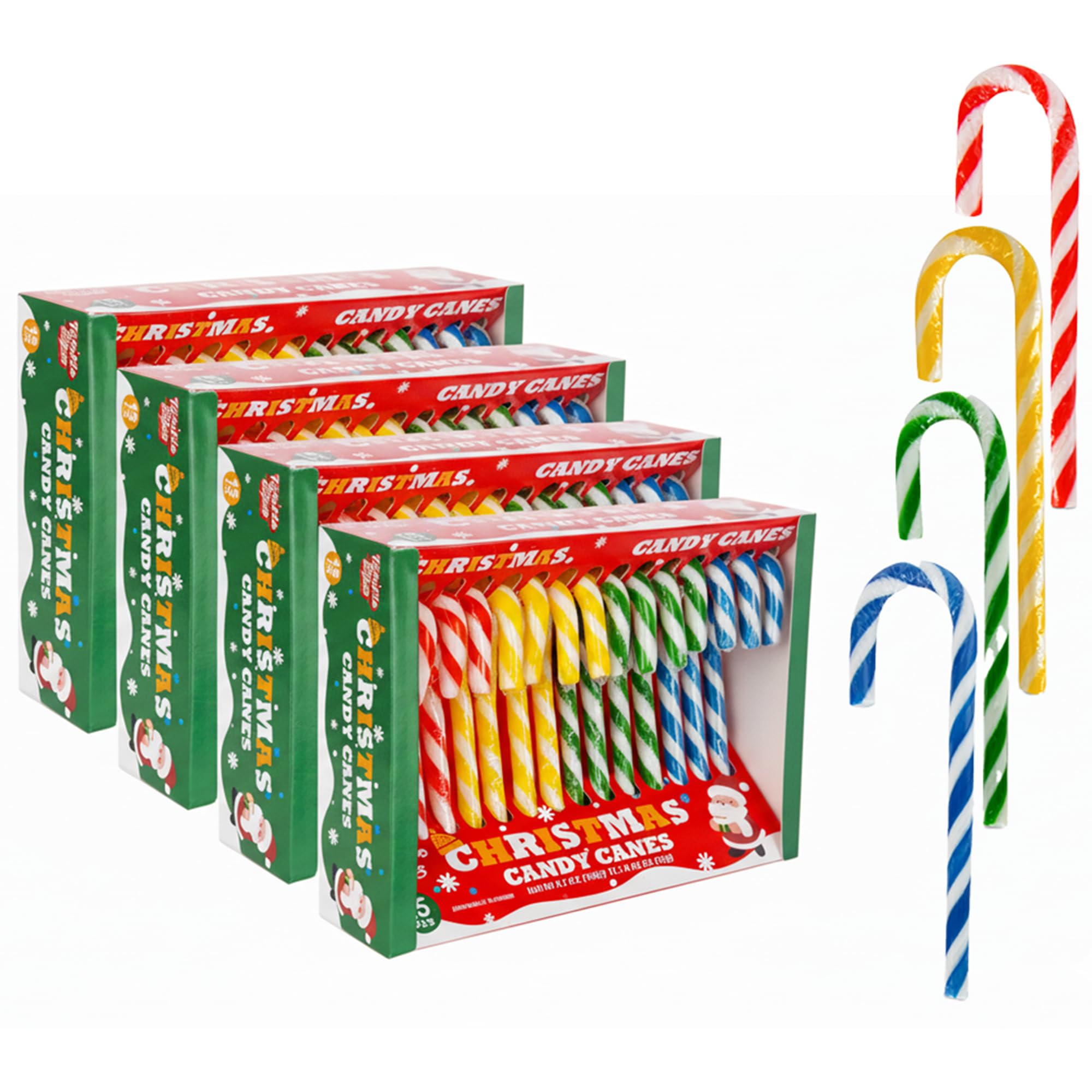 Snapklik.com : 60 Pack Christmas Candy Canes Individually Wrapped ...
