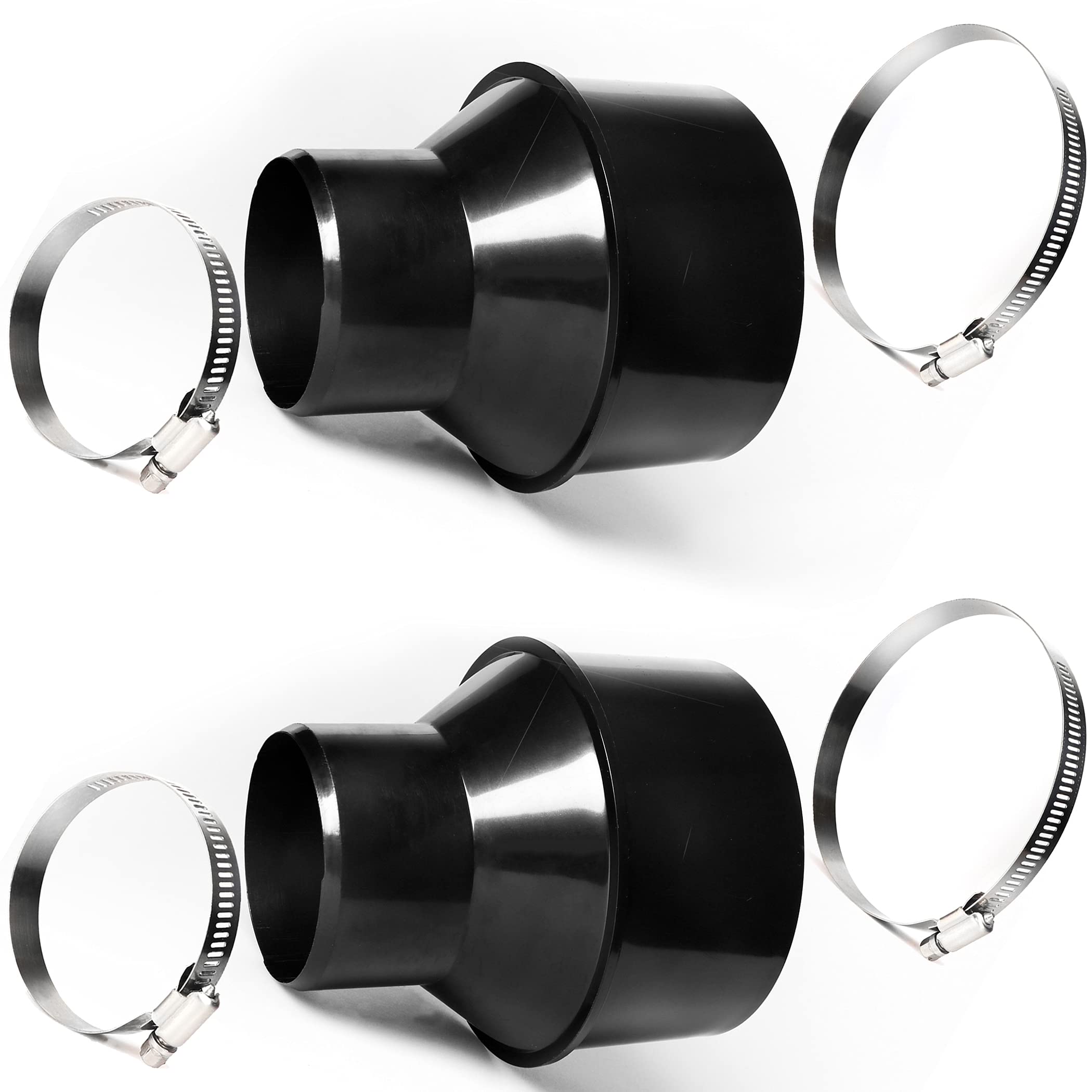 Snapklik.com : (2-Pack) 4 To 2-1/2 Hose Cone Reducer, Dust Collection ...