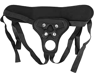 Amazon.com: Adjustable Strap On Dildo Harness, Double Hole Pegging Harness Leather Soft Ring ...