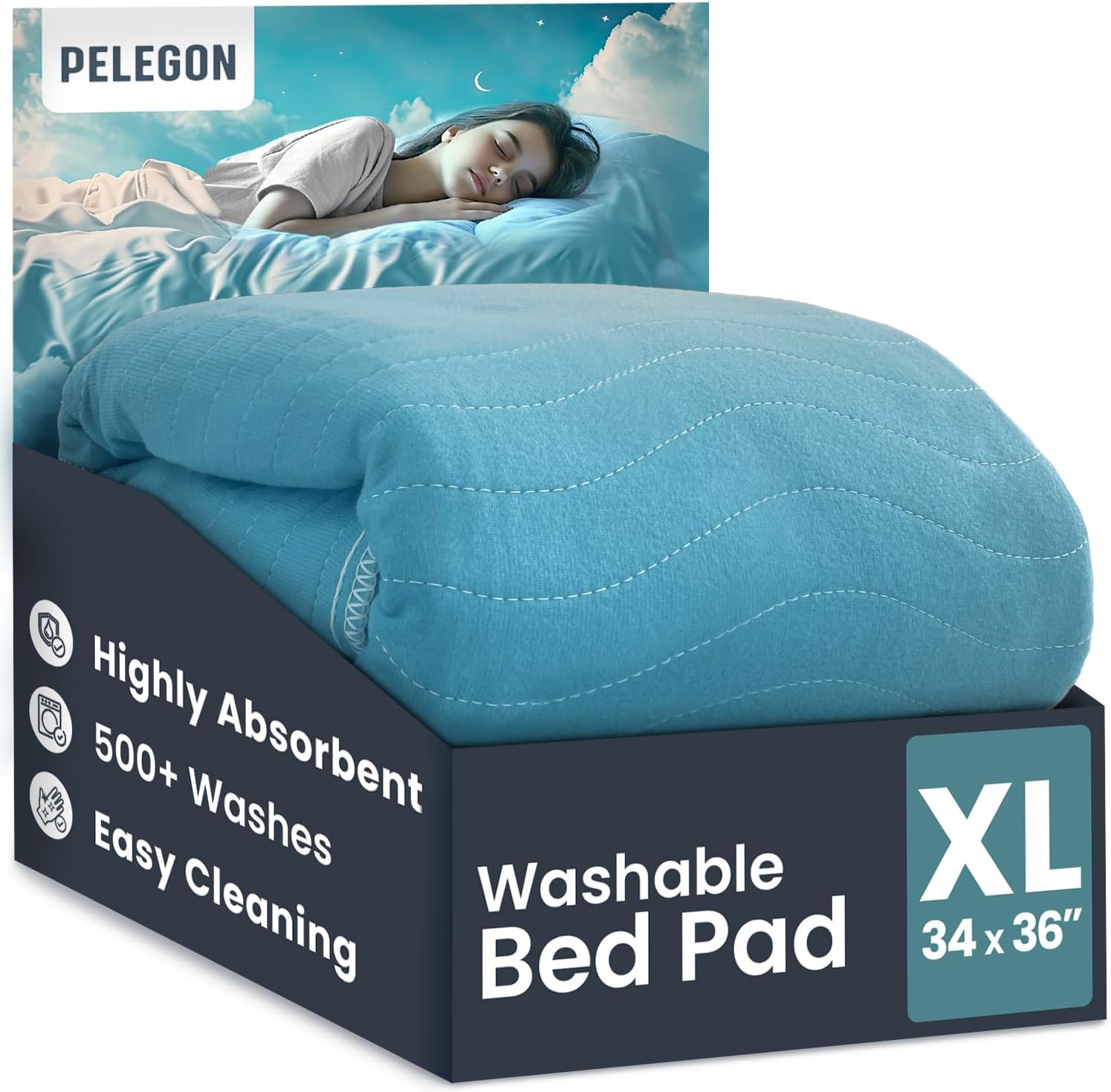 Amazon.com: PELEGON® Bed Pads Washable Waterproof 34" x 36" (Pack of 1 ...
