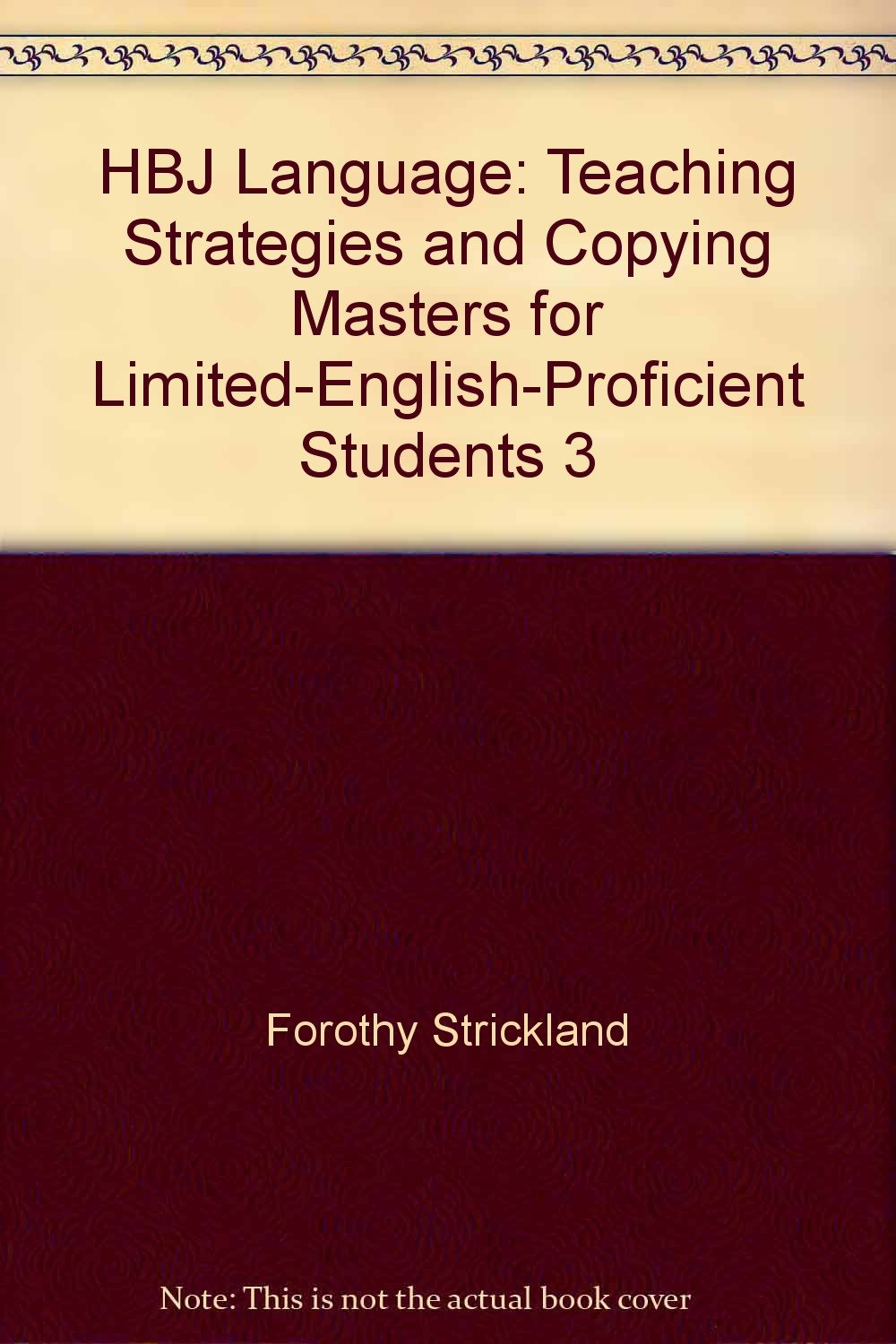 HBJ Language: Teaching Strategies and Copying Masters for Limited ...