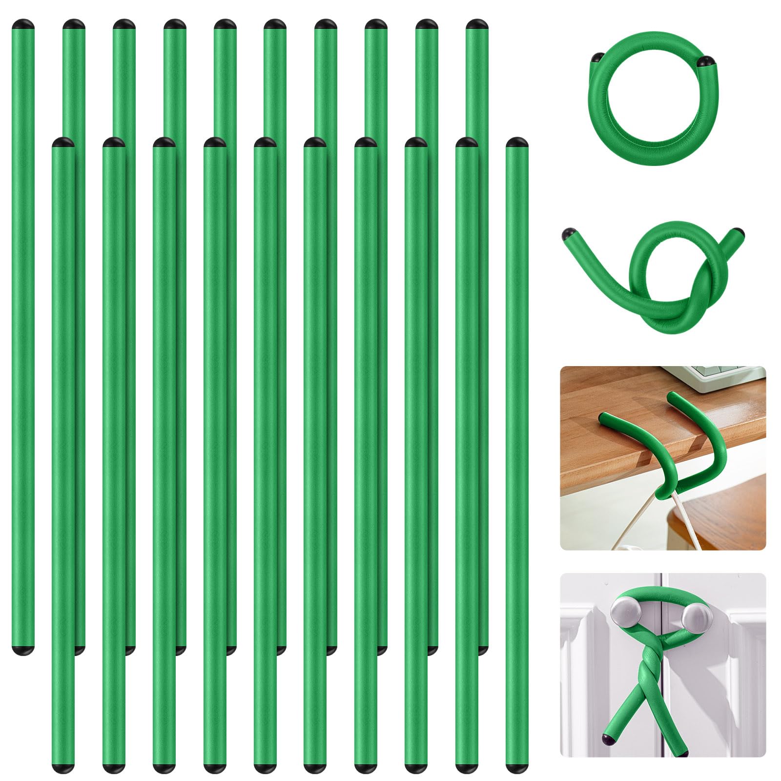 Amazon.com: Ninehaoou 20 Pcs 17 Inch EVA Foam Twist Rubber Ties ...