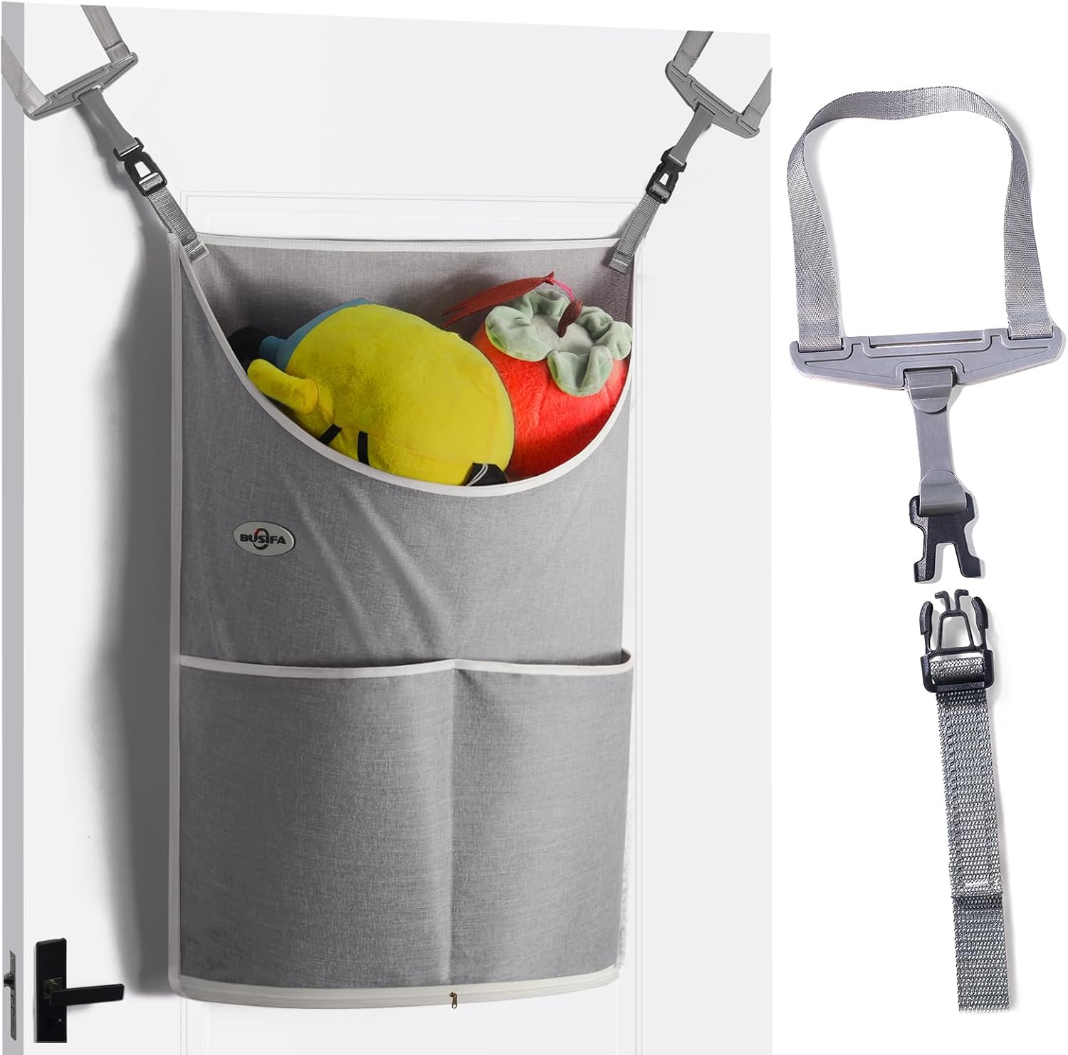 Amazon.com: BUSIFA Hanging Laundry Hamper, Over The Door Clothes Hamper ...