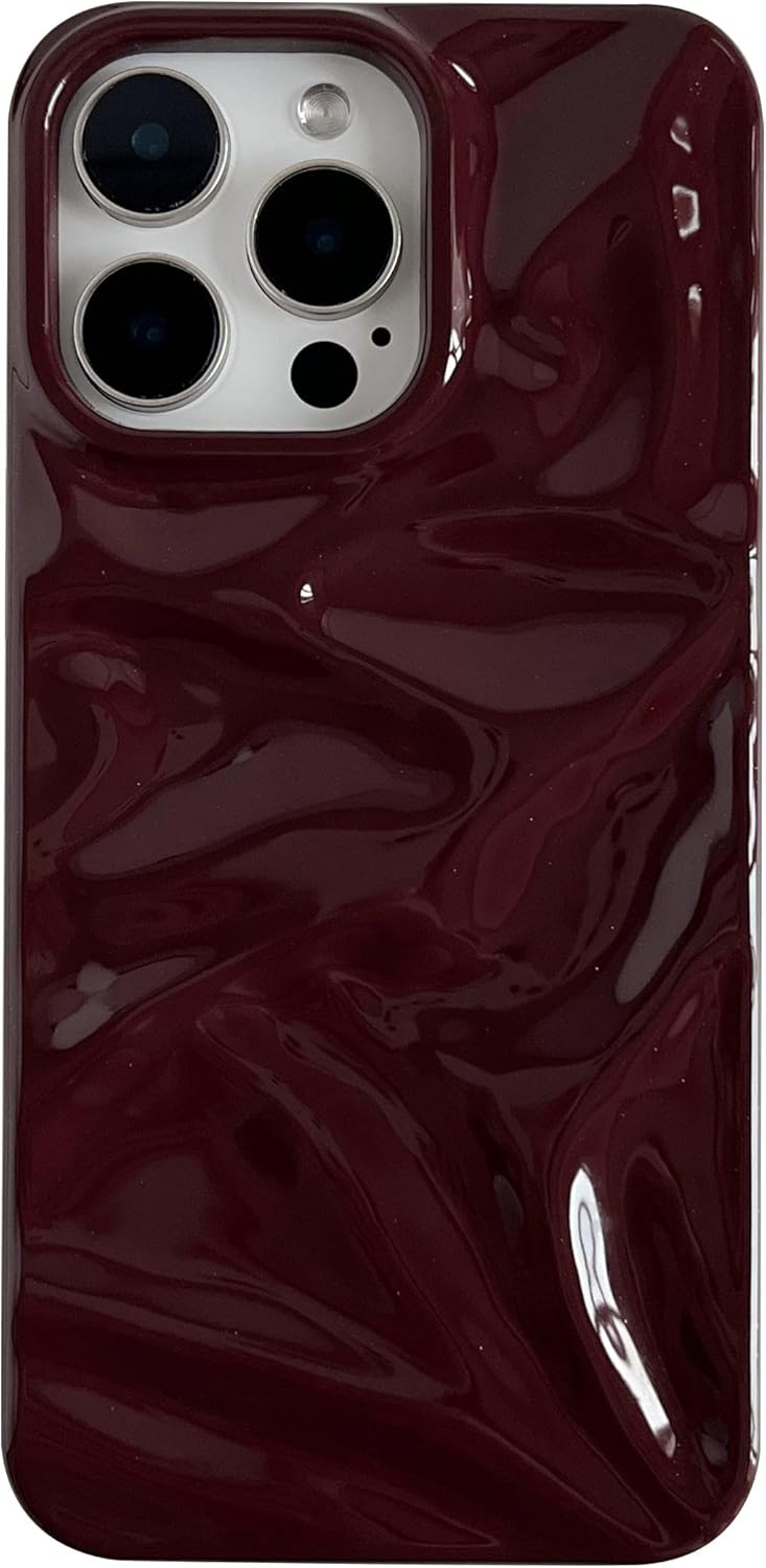 Amazon.com: Caseative for iPhone 16 Pro Case,Solid Color Water Ripple ...