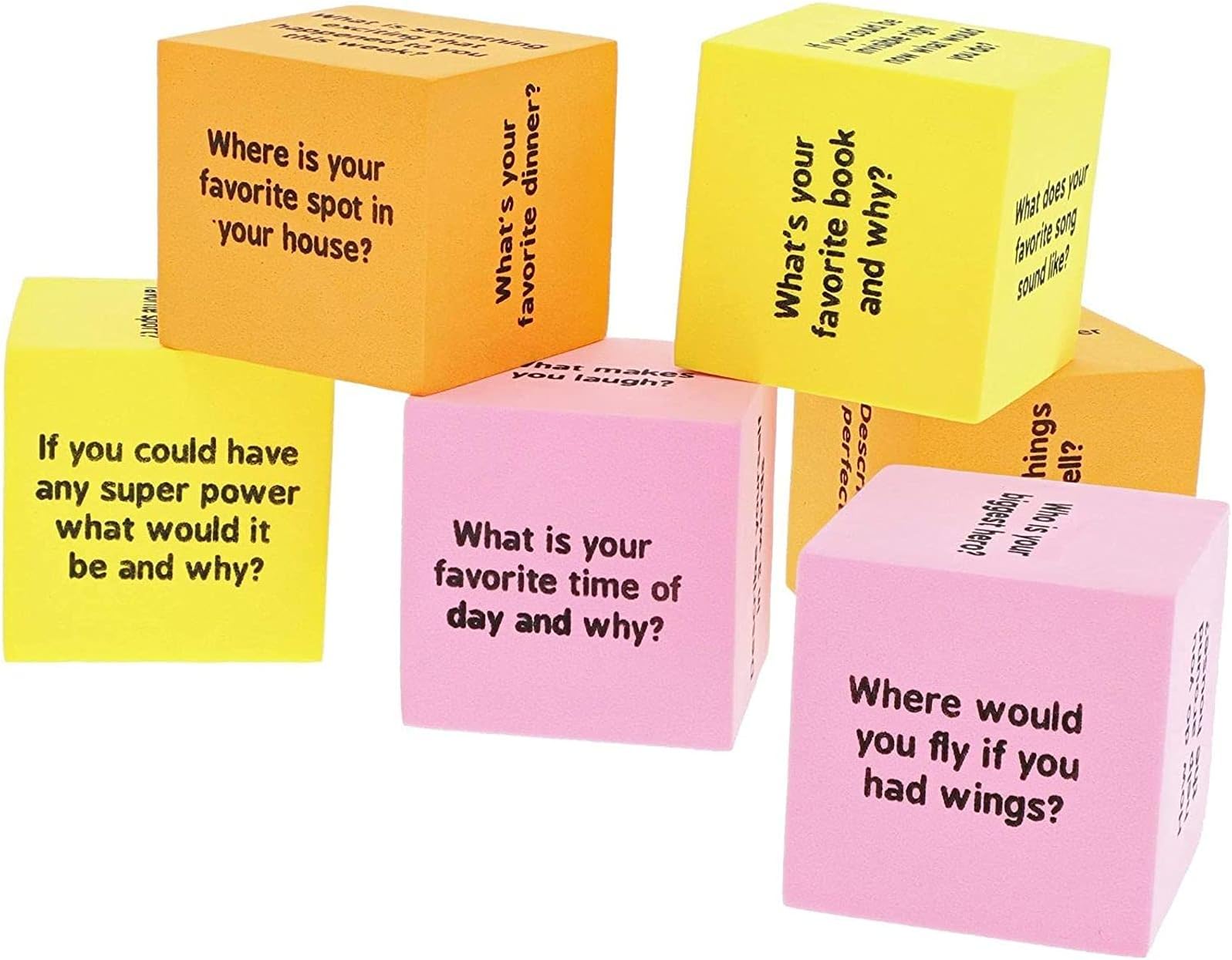 Amazon.com: Juvale Conversation Starters Cubes, Kids Educational Games ...