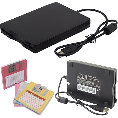 3.5" USB Floppy Disk Drive 1.44Mb, Black - Windows 7 Compatible ...
