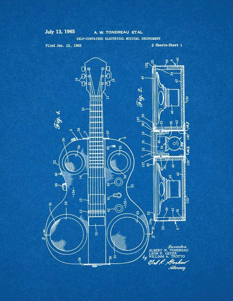 Amazon.com - Self-contained Electrical Musical Instrument Patent Print ...