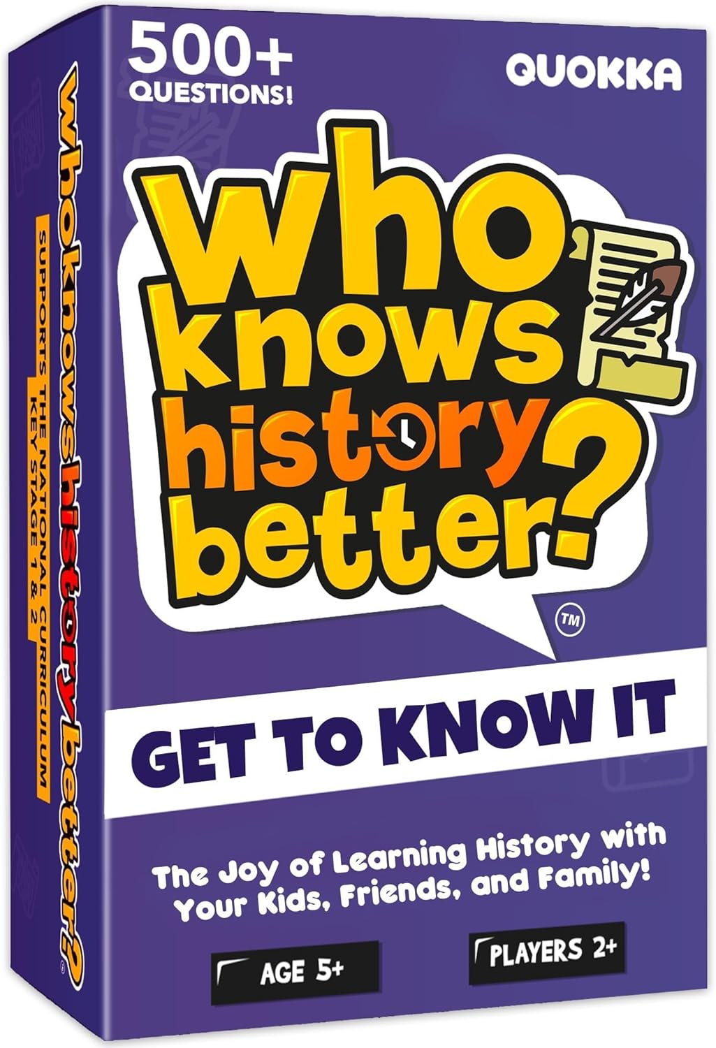 Amazon.com: QUOKKA History Trivia Family Game - Card Board Game for ...