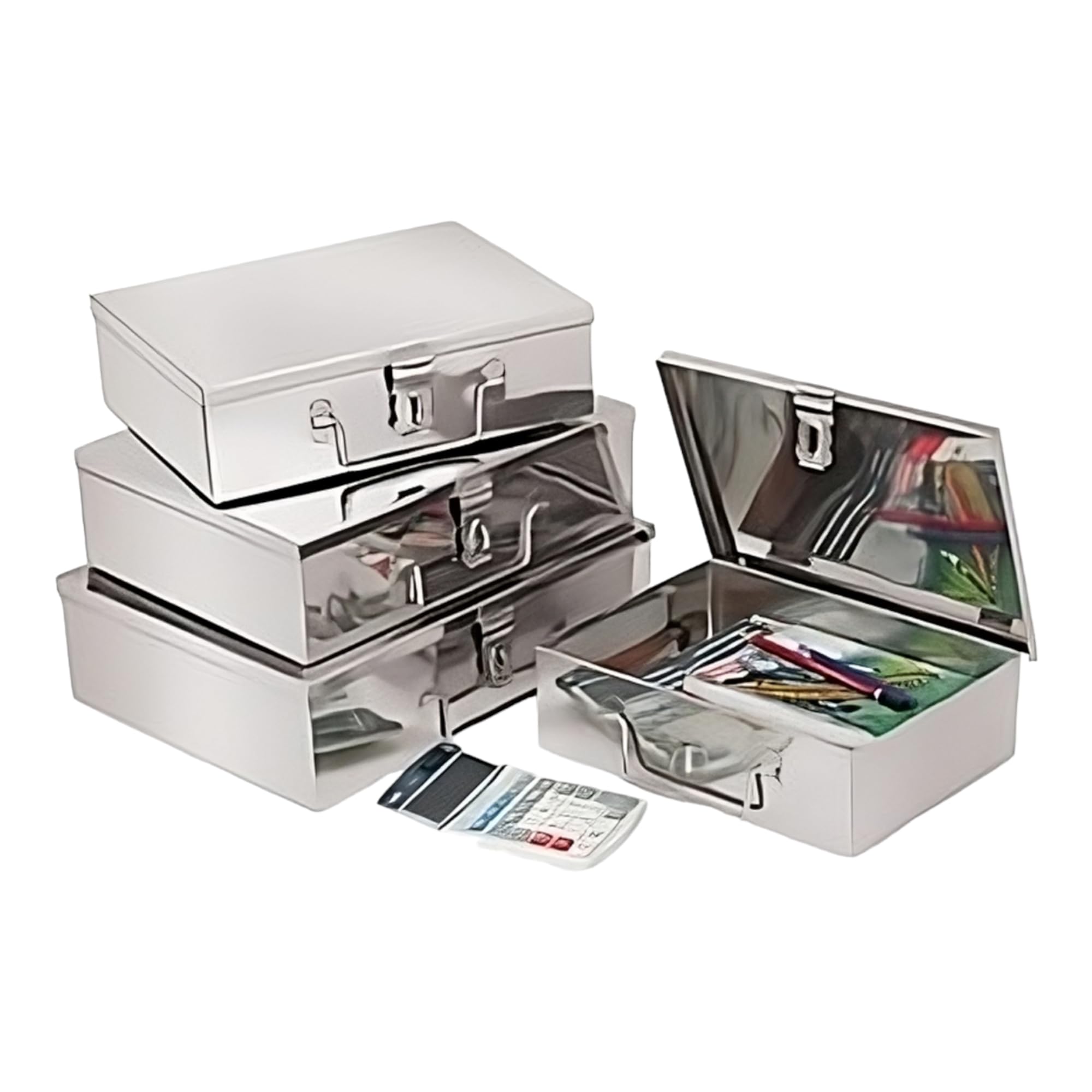 JAYCO Stainless Steel Cash Boxes - Medium Size - Set of 3 pieces - 10 ...