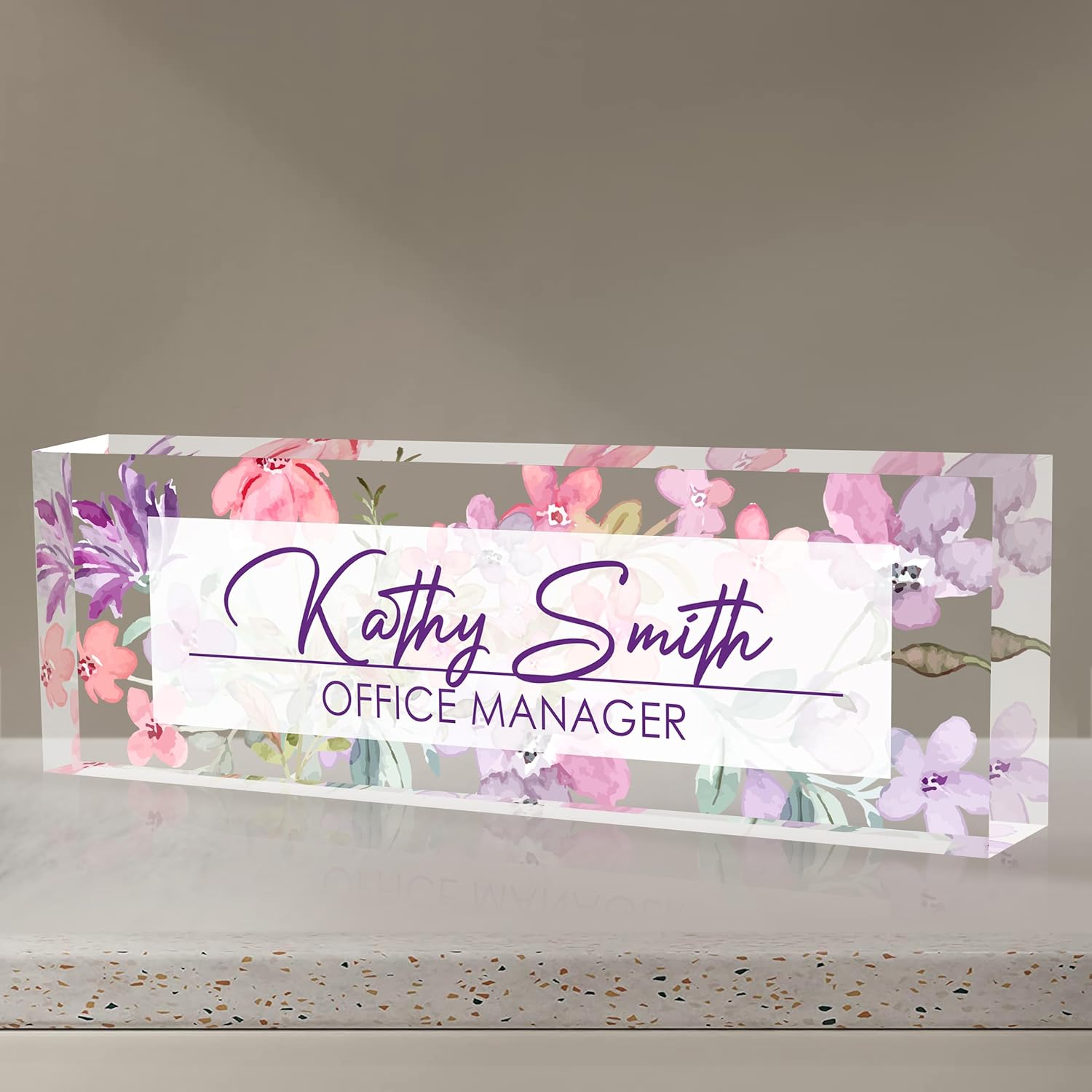 Amazon.com: Personalized Name Plate for Desk, Custom Desk Name Plate ...