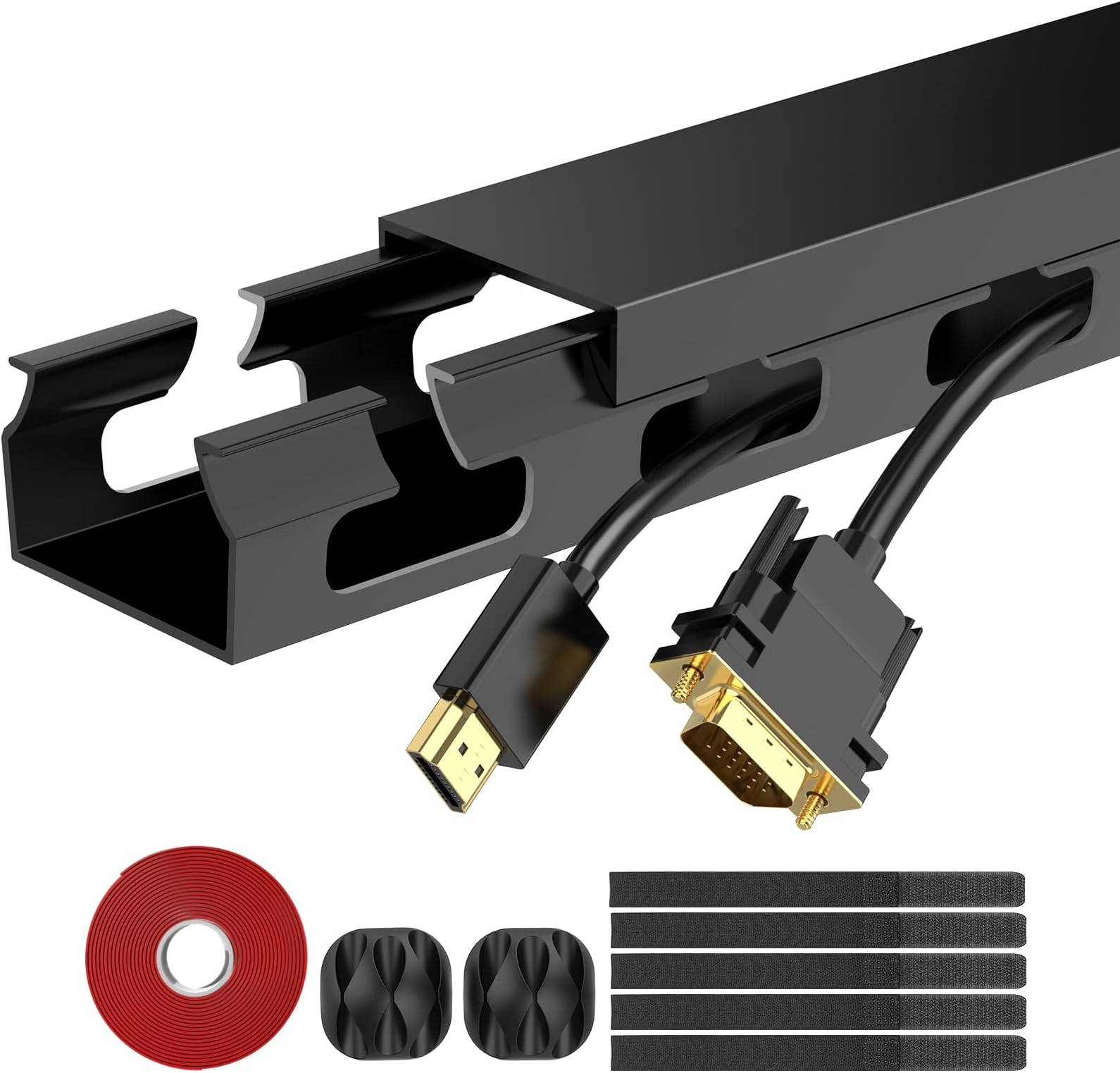 Amazon.com: Alritz Cable Raceway Kit, 138(9x15.4) inch Open Slot Wiring ...