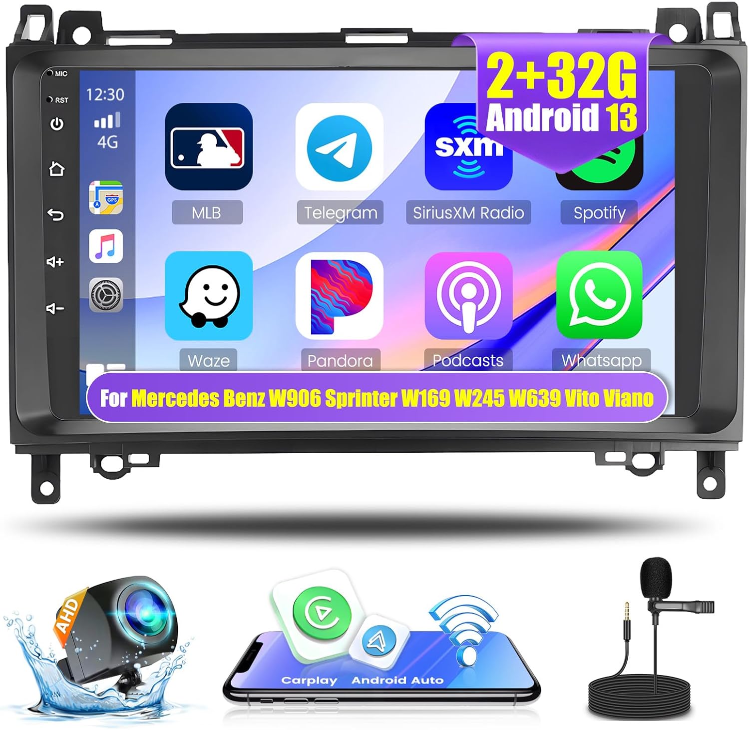 Amazon.com: Roinvou [2G+32G] Android Car Stereo for Mercedes Benz W906 ...