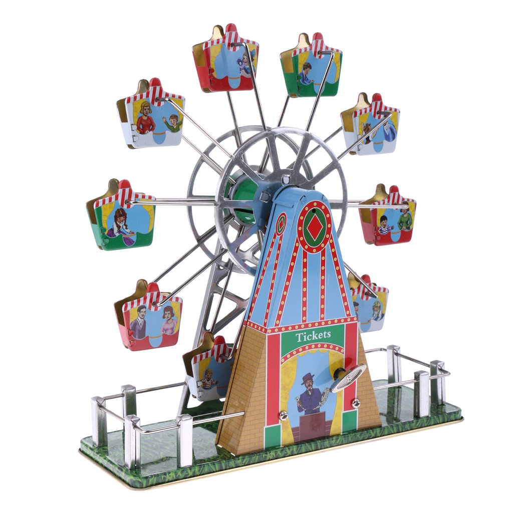 Buy Rare Vintage Style Wind Up Musical Ferris Wheel Tin Toys ...