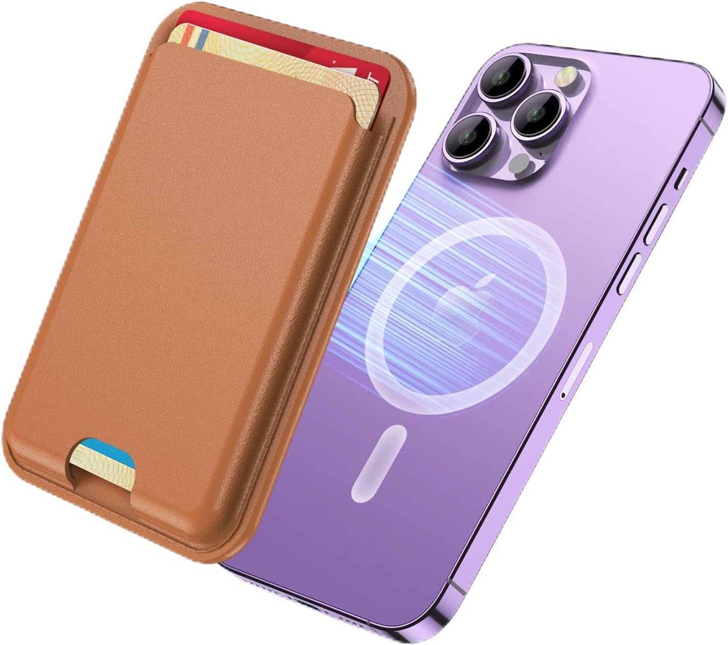 Amazon.com: Coolpow Magnetic phone wallet for Apple Magsafe Wallet ...