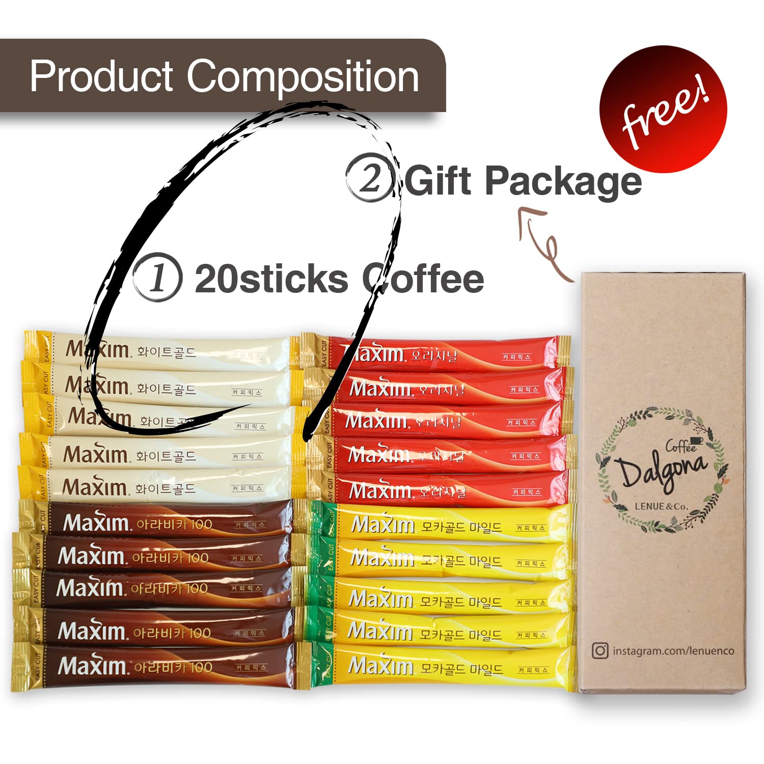 Korean 3 in 1 Instant Coffee Variety Sample Packets Philippines | Ubuy