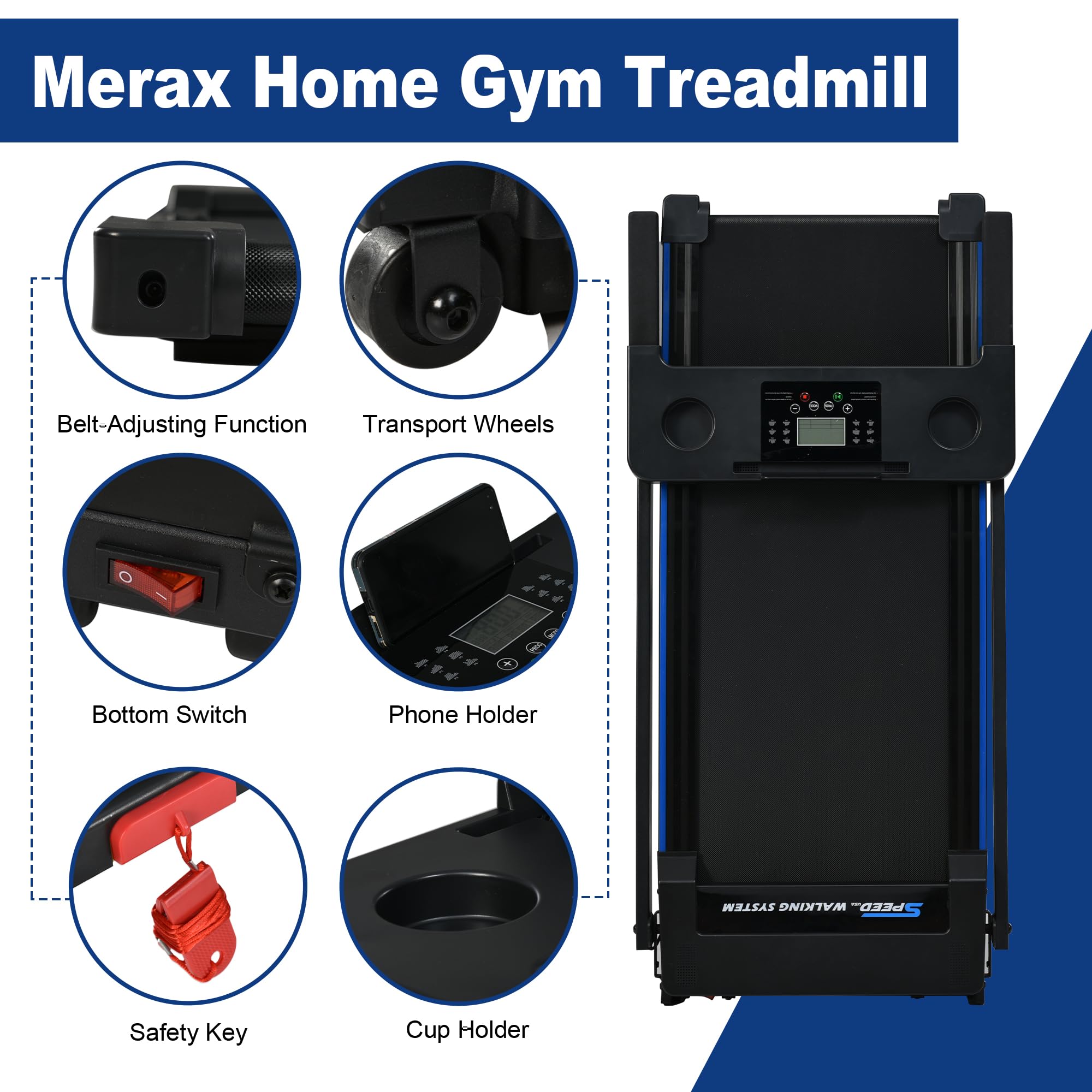 Snapklik.com : Merax Folding Treadmills For Home Electric Treadmill ...
