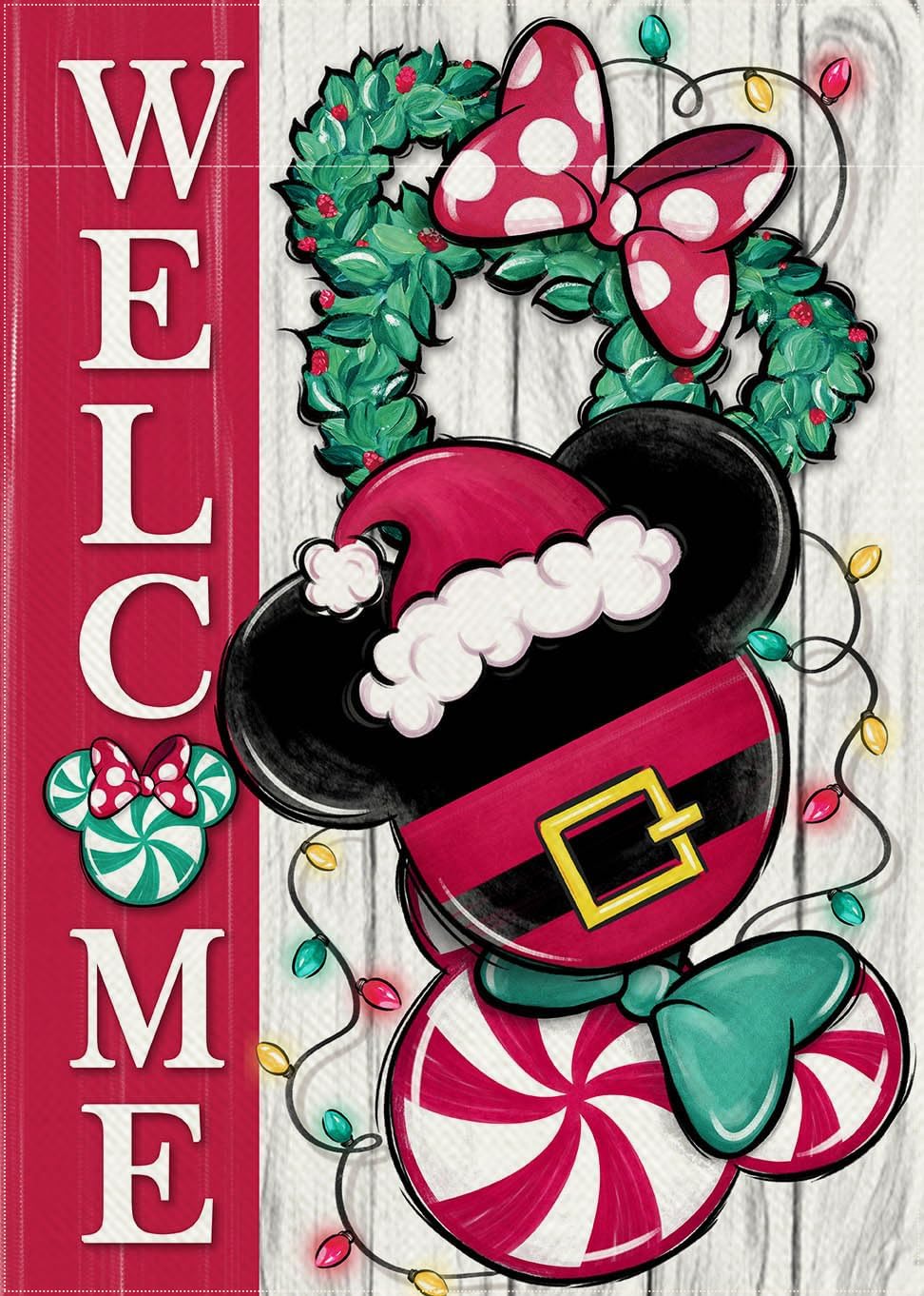 Amazon.com : YMCAFZ Welcome Christmas Santa Decorative Garden Flag ...