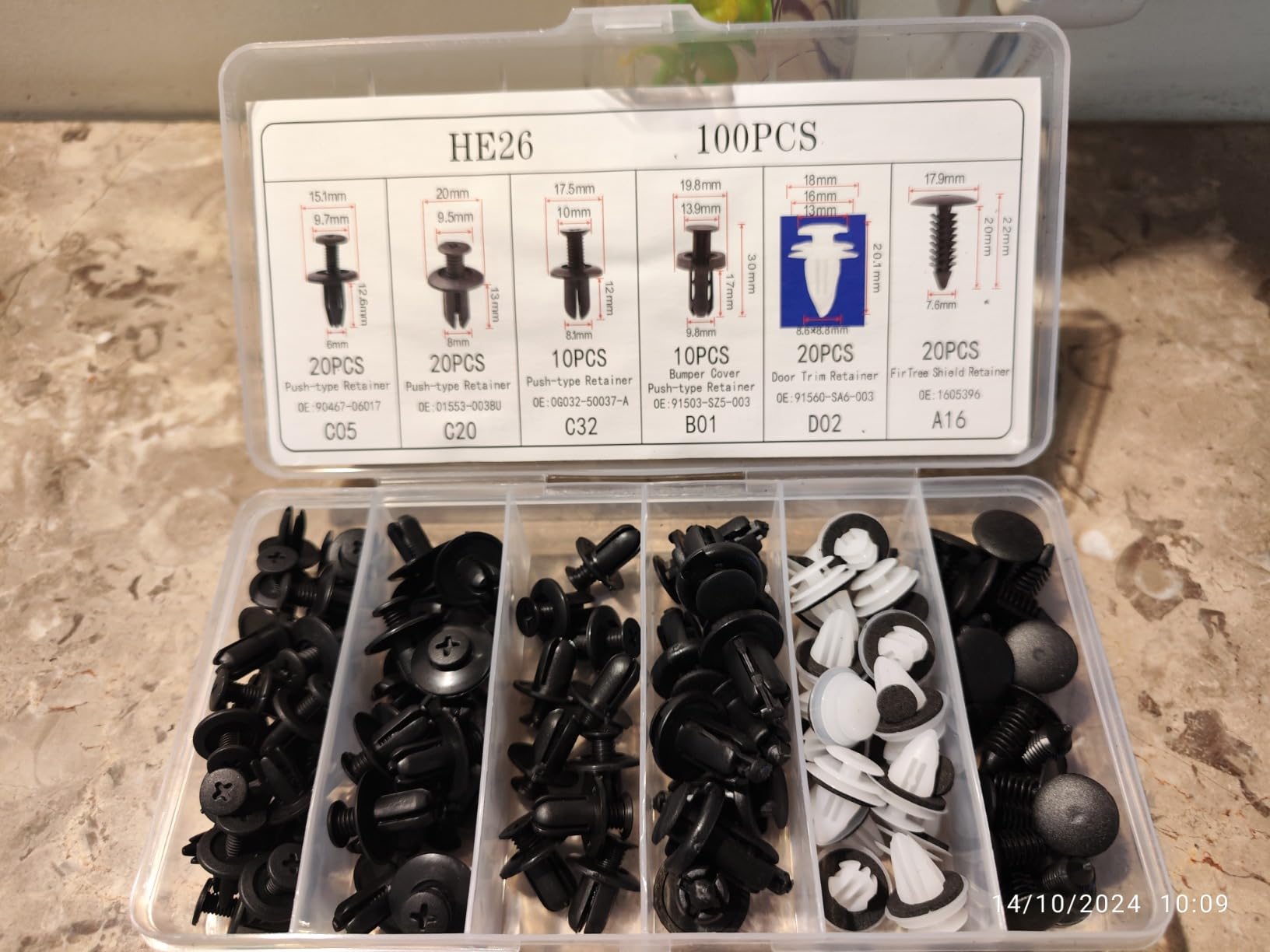 Careopeta 5 Pcs Car Bumper Retainer Universal Trim Removal Tools for ...