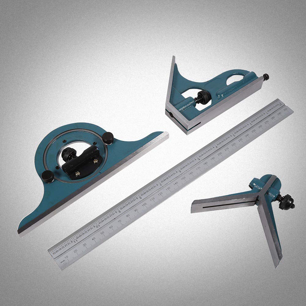 Square Protractor, Combination Universal Bevel, 180 Degree Stainless ...
