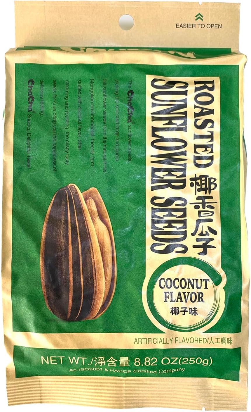 Amazon.com : ChaCha Roasted Sunflower Seeds - Coconut (250G) : Grocery ...