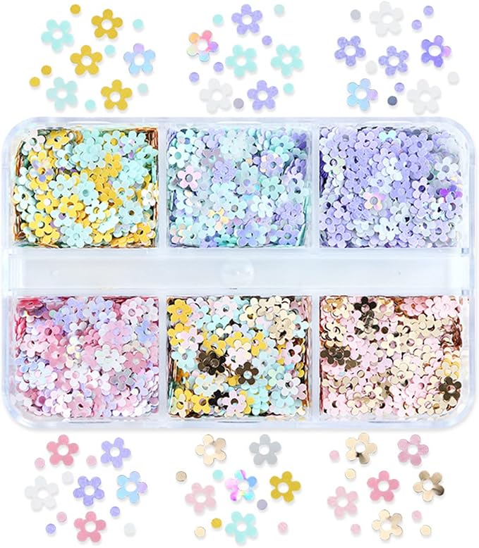 Amazon.com: Unahtinr Shiny Flower Glitter Resin Fillings Micro Flakes ...
