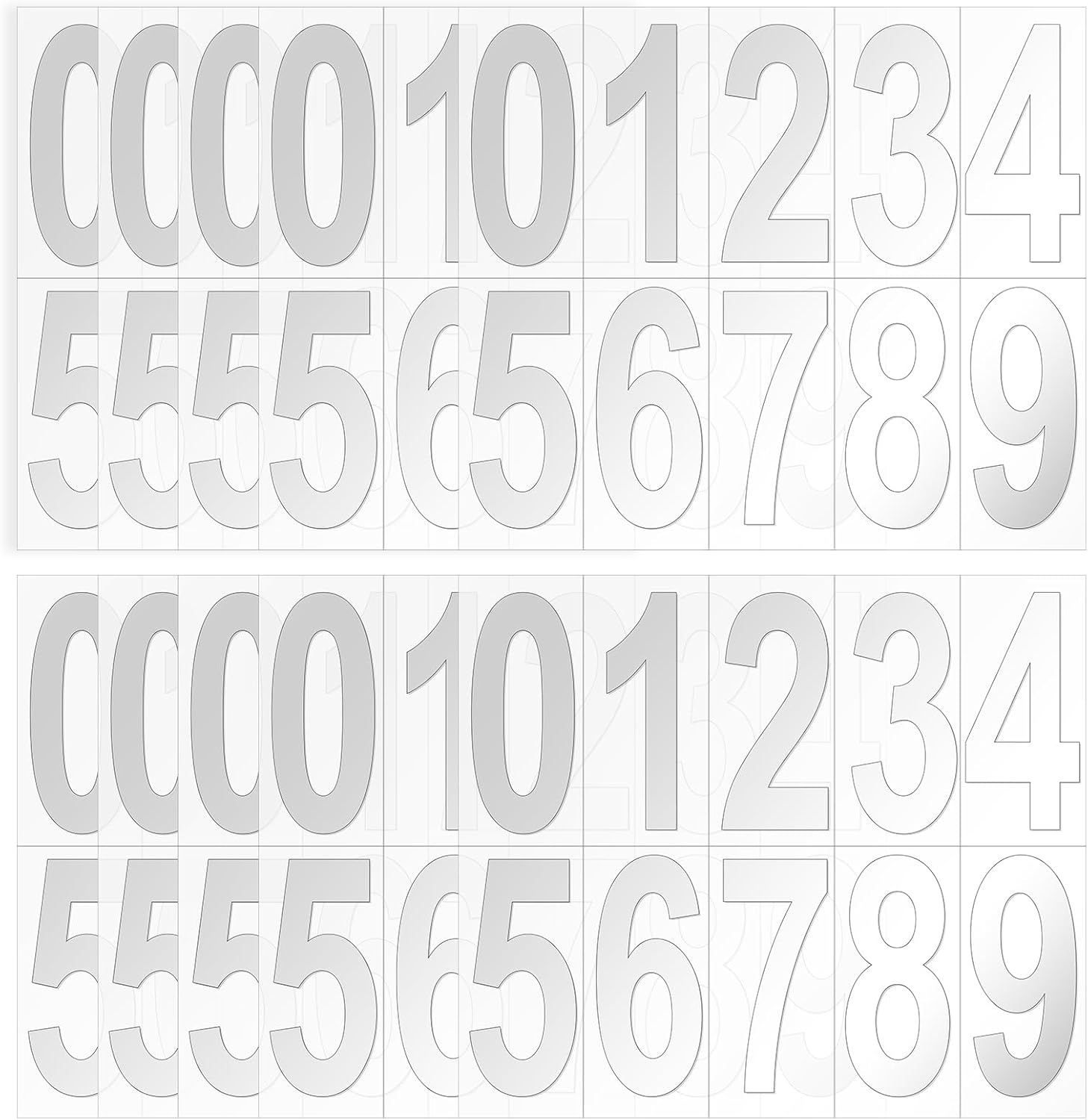 Amazon.com: ISUSSER 100 PCS 3"" Reflective Mailbox Numbers Stickers ...