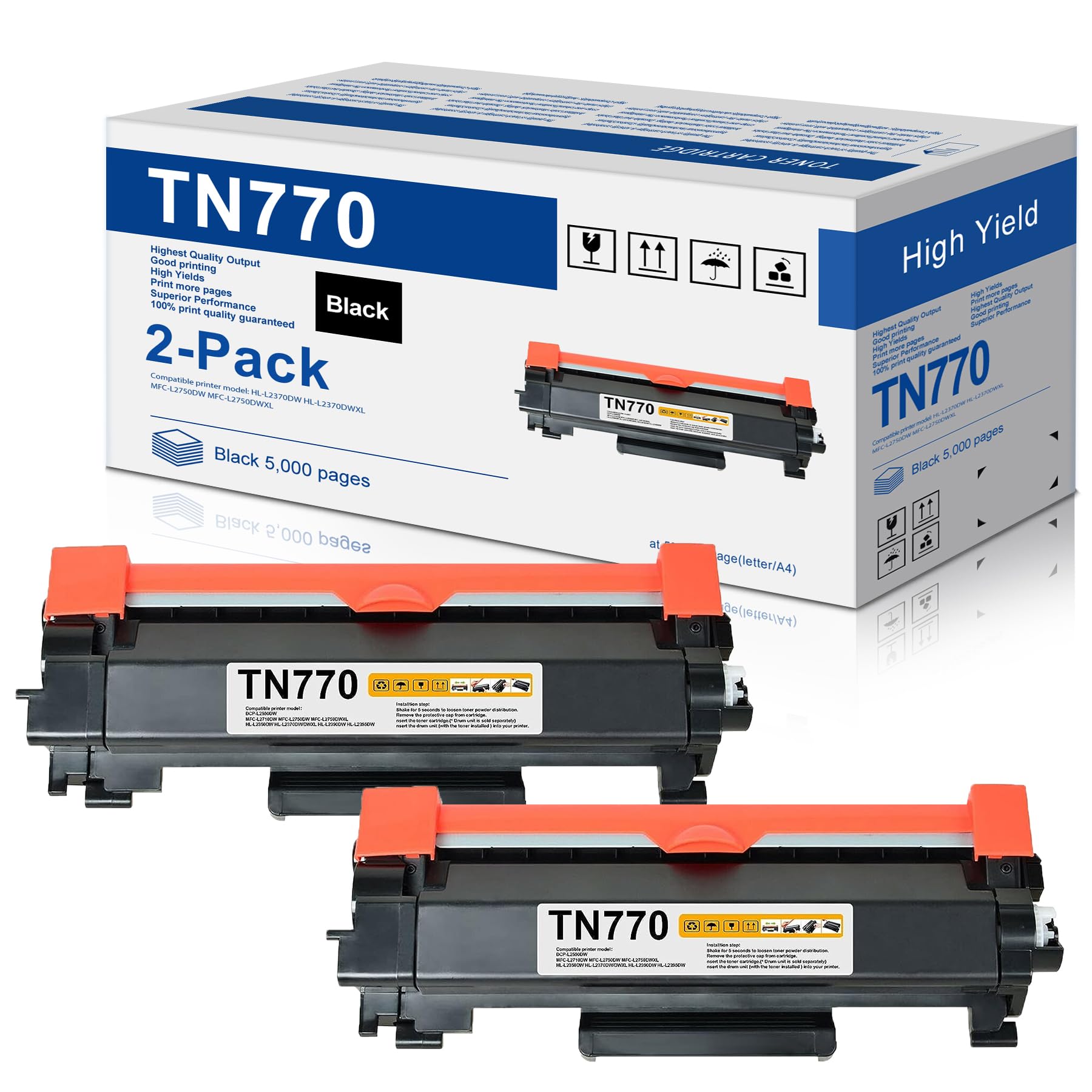 Amazon.com: HIGCOR TN770 TN-770 High Yield Toner Compatible Replacement ...