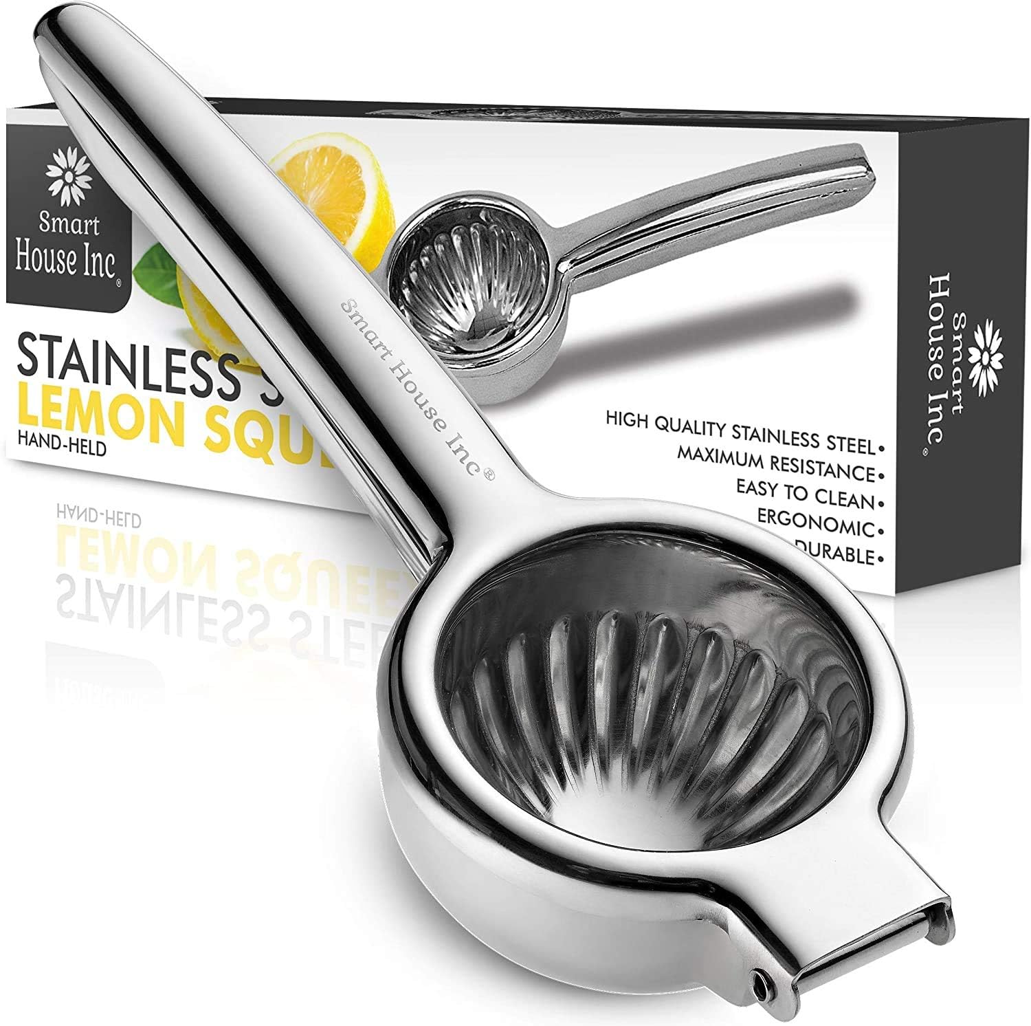 Amazon.com: Extra-Large Stainless Steel Lemon Squeezer - Manual Fruit ...