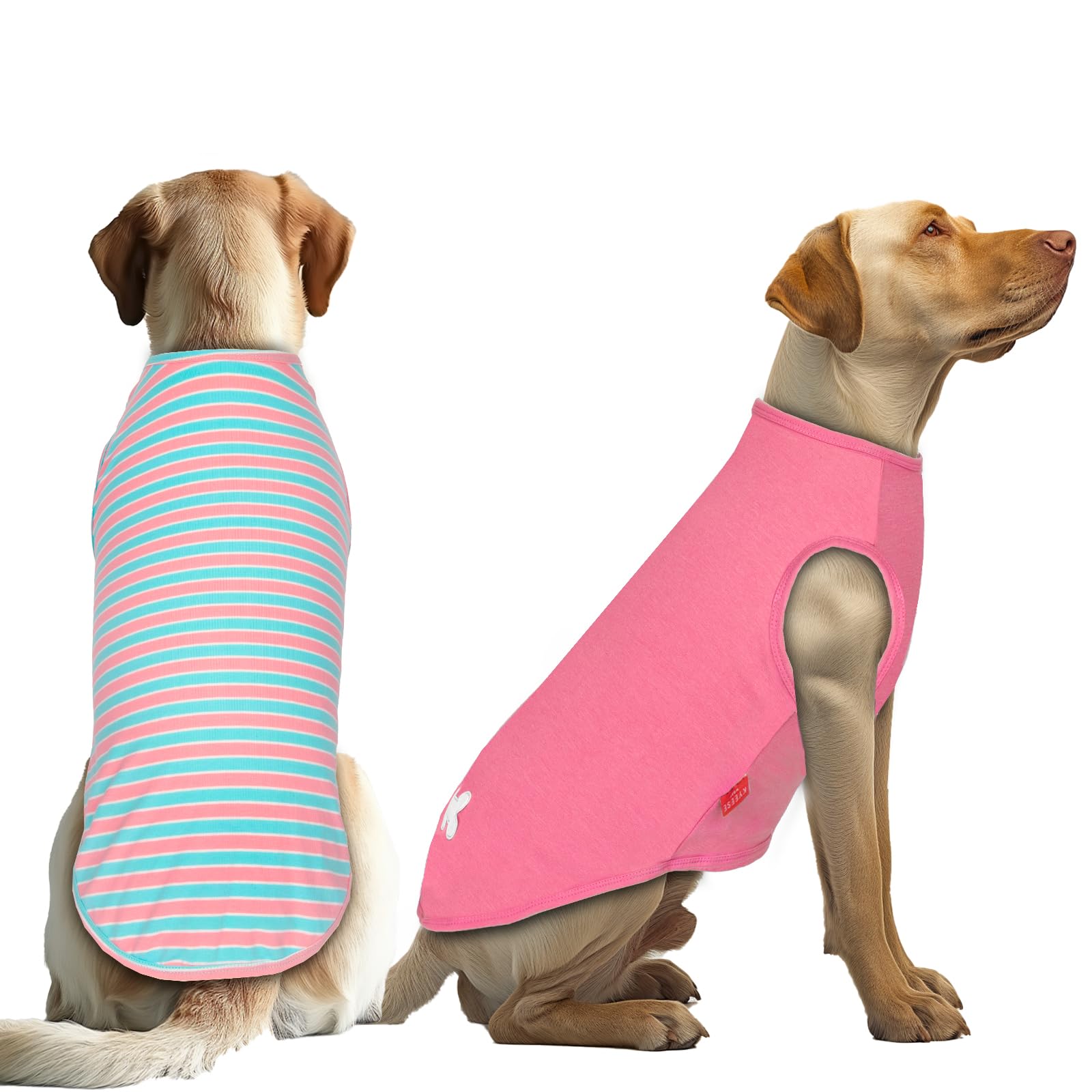 Amazon.com : KYEESE 2 Pack Dogs Shirts Striped Cotton Dog T-Shirts for ...