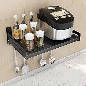 Amazon.com: Condiment Organizer Spice Rack Wall Mounted Spice Rack Wall ...