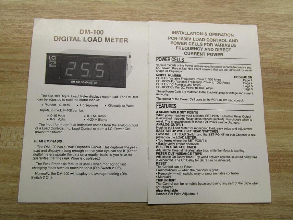 LCI DM-100 Manual for Digital Load Meter: Amazon.com: Industrial ...