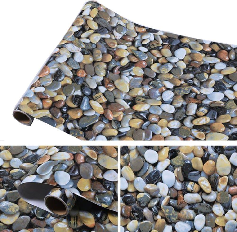 Amazon.com: REDODECO 3D Cobblestone Self Adhesive Gloss Vinyl Wrap Film ...