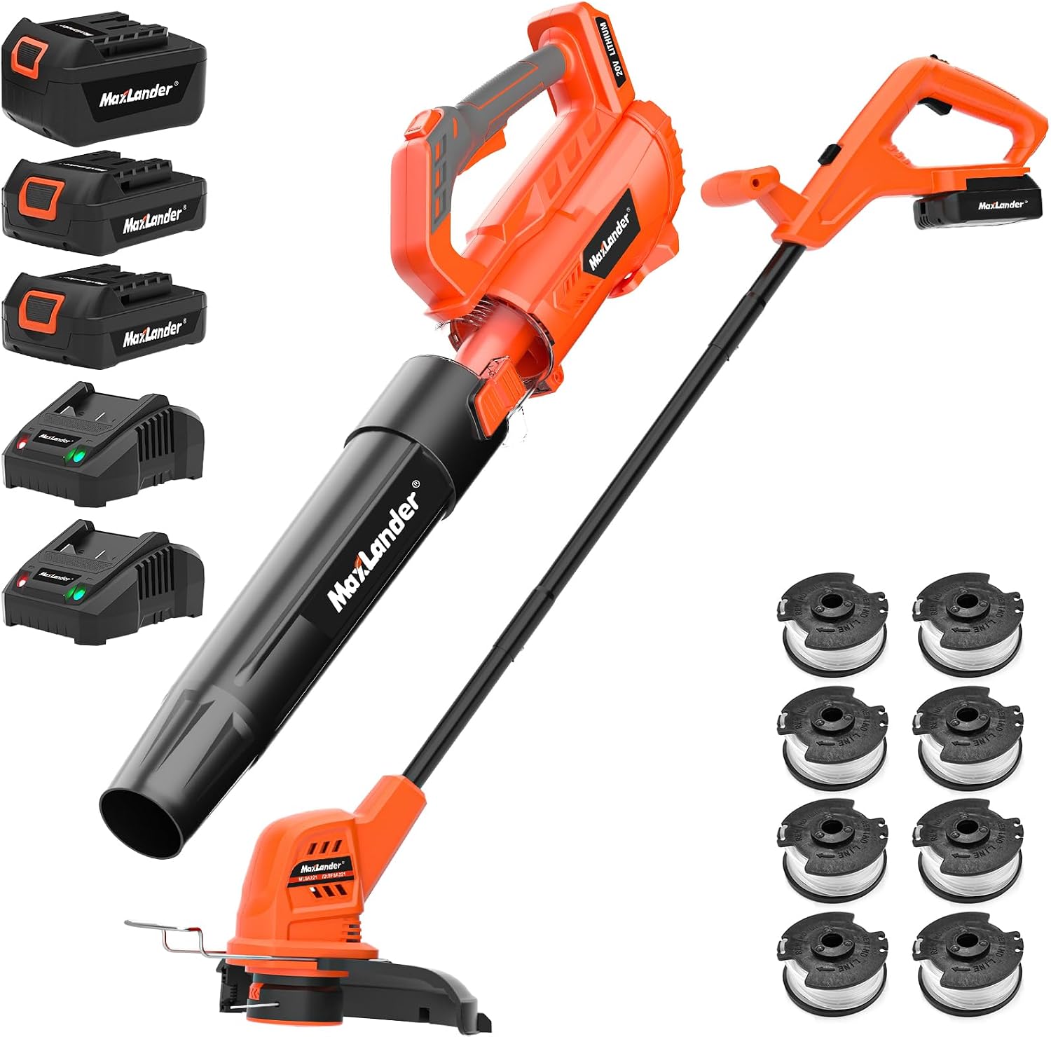 Amazon.com : MAXLANDER Leaf Blower Cordless with Battery and Charger ...