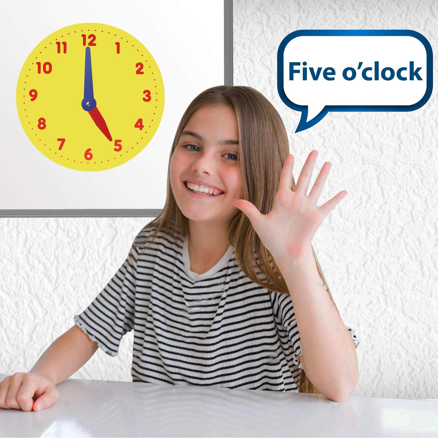 Buy IQ Toys My First Learning Clock - Learn How to Tell Time, 12 inch ...