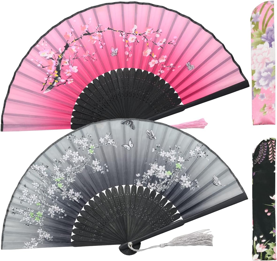 Amazon.com: Leehome Small Folding Hand Fans for Women -Chinese Japanese ...