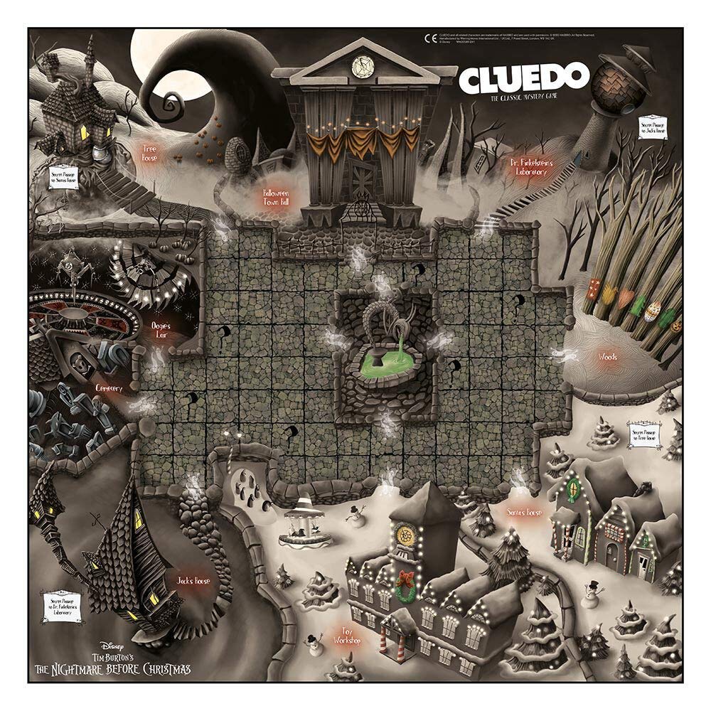 CLUEDO DISNEY NIGHTMARE Before Christmas Brettspiel - Der Klassiker ...