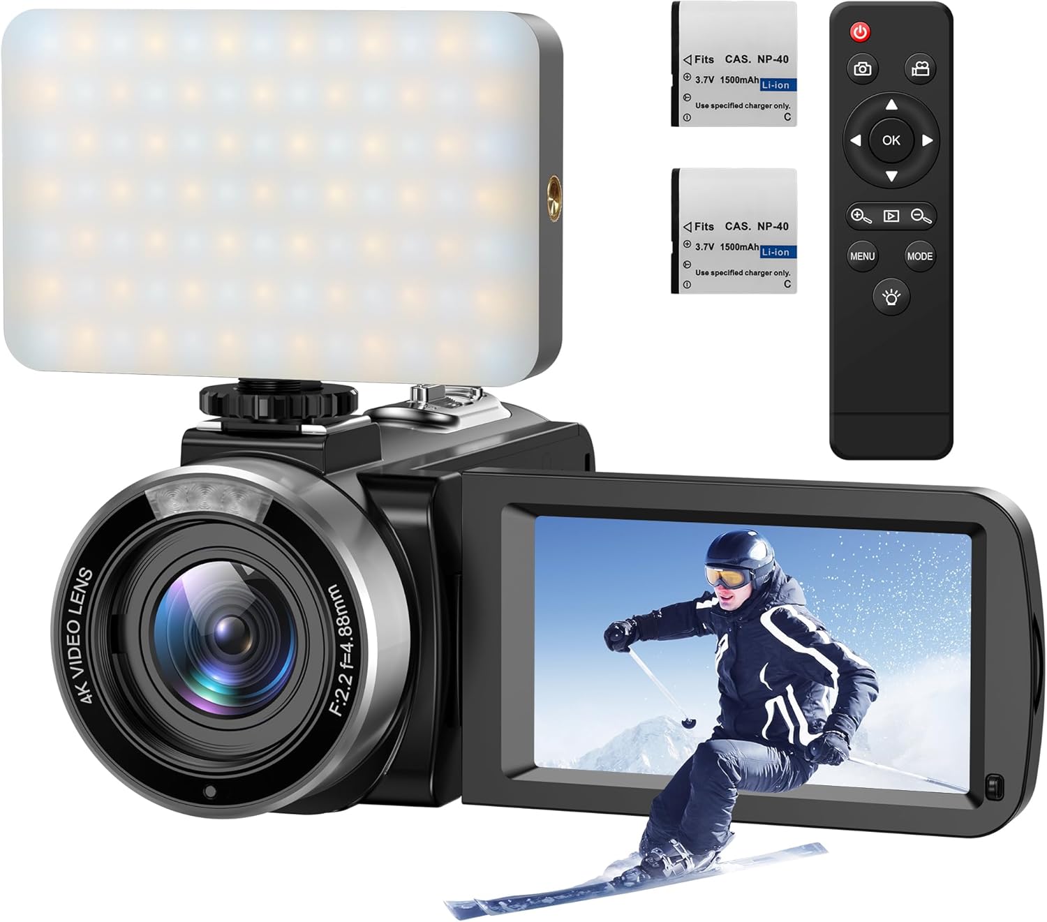 Amazon.com : KOMERY 4K Video Camera Camcorder, 270° Rotation ...