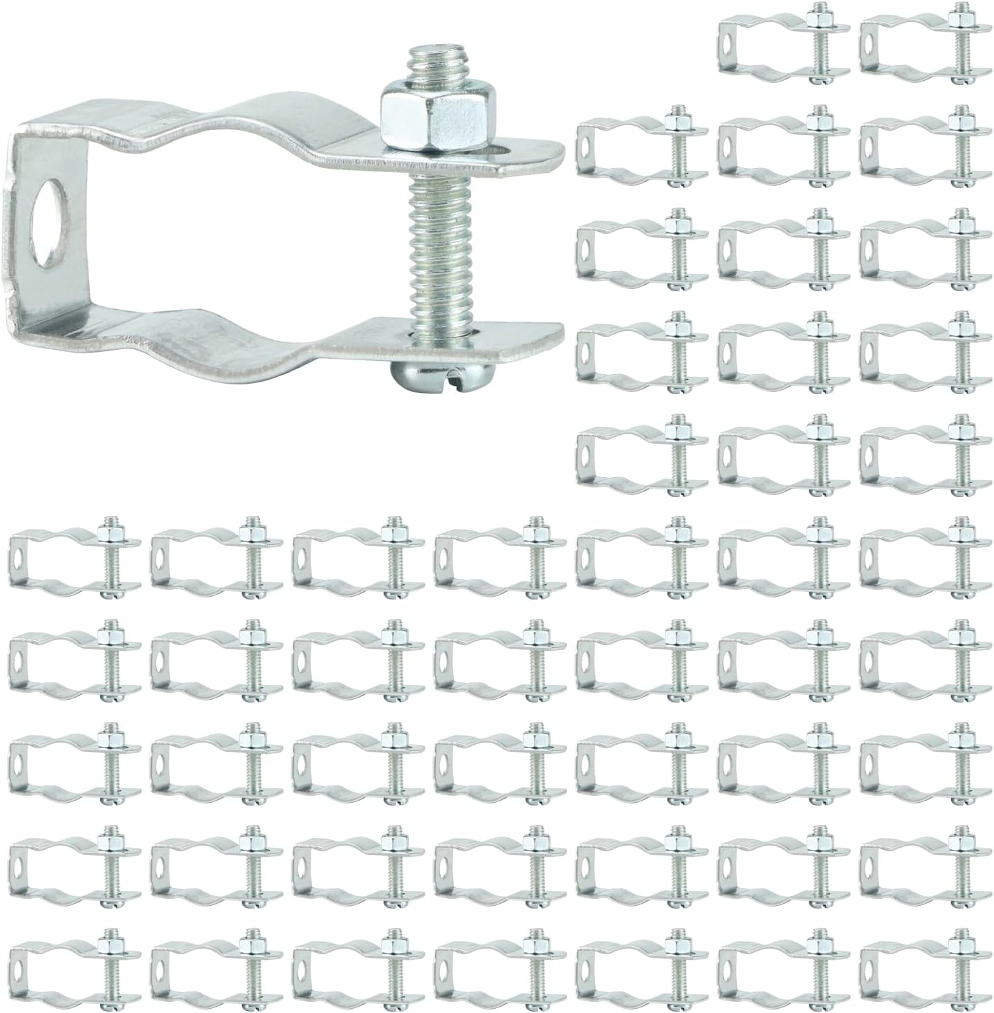 QWORK Conduit Hanger with Bolt Features, 1/2 Inch Zinc-Plated Steel ...