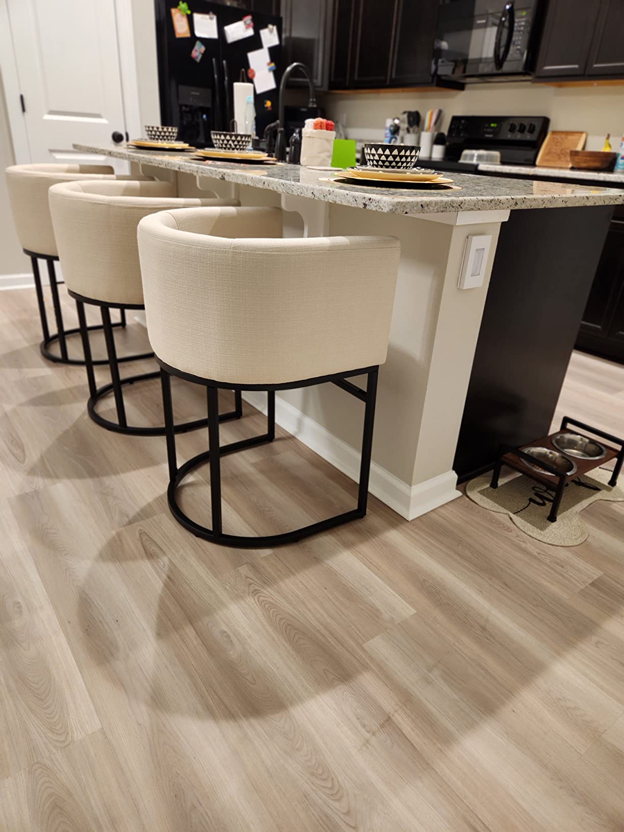 $25/mo - Finance Modern Counter Height Bar Stools, Linen Upholstered ...