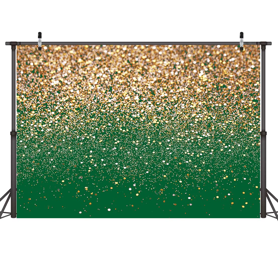 Amazon.com : Dudaacvt 7x5FT Green and Gold Backdrop Gold Backdrop ...