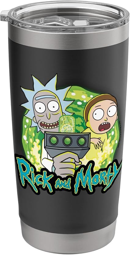 Amazon.com | Rick & Morty Portal Stainless Steel Insulated Tumbler ...